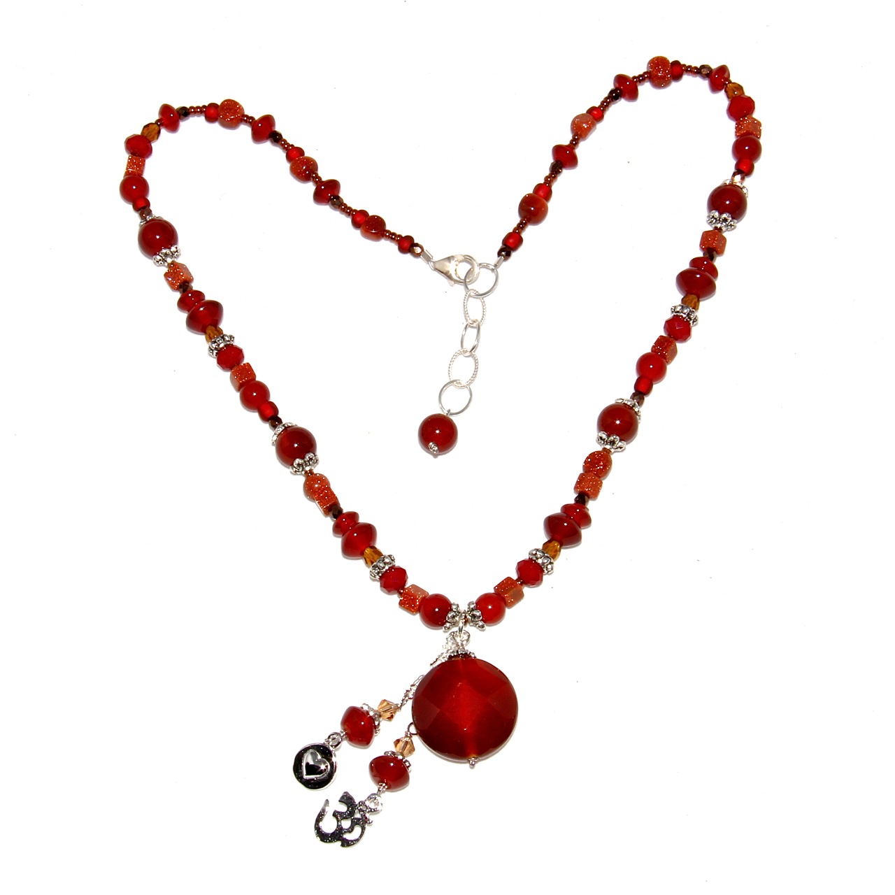 Carnelian Faceted Gemstone Necklace - Honoring the Sacred Carnelian Faceted Gemstone Necklace - Honoring the Sacred