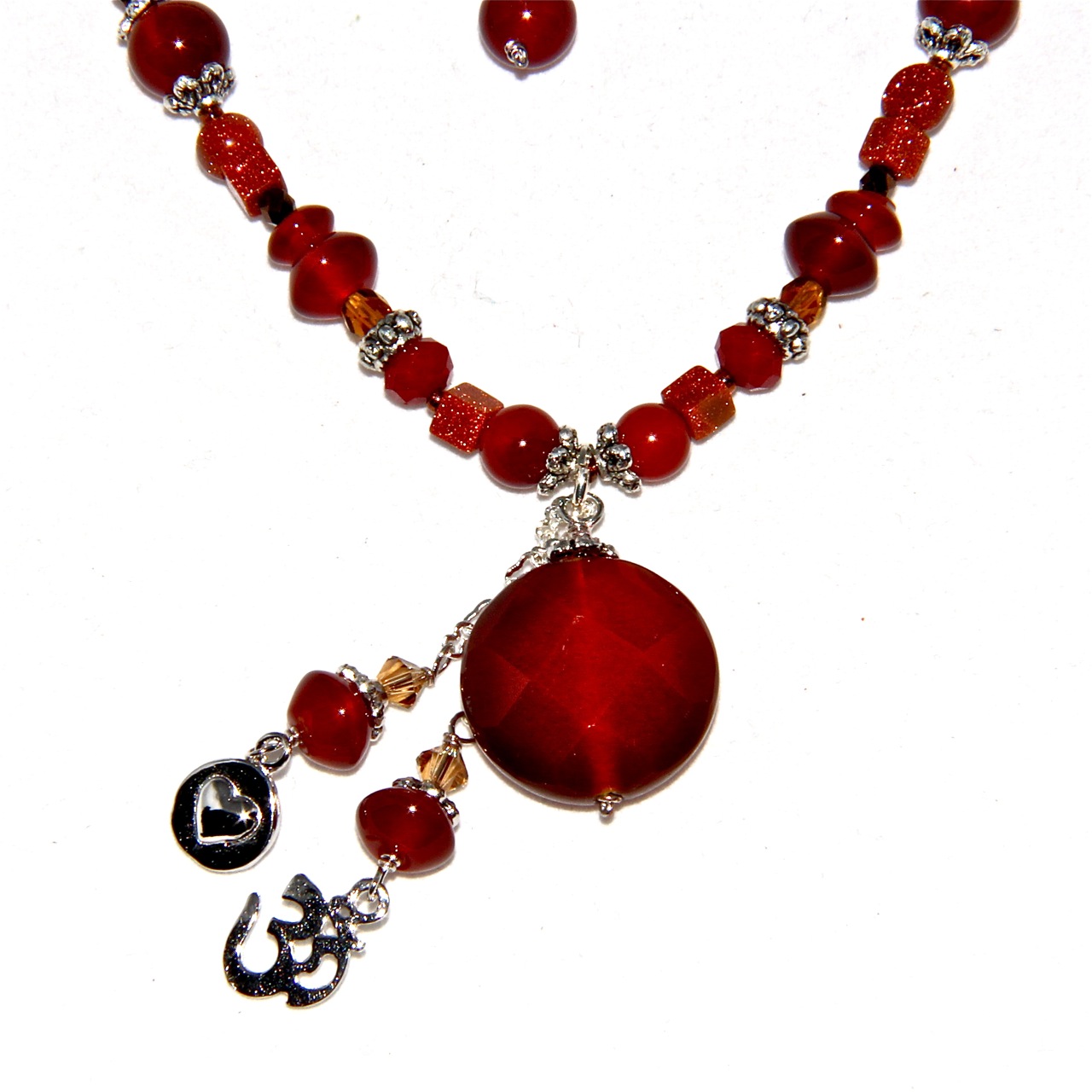 Carnelian Faceted Gemstone Necklace - Honoring the Sacred Carnelian Faceted Gemstone Necklace - Honoring the Sacred